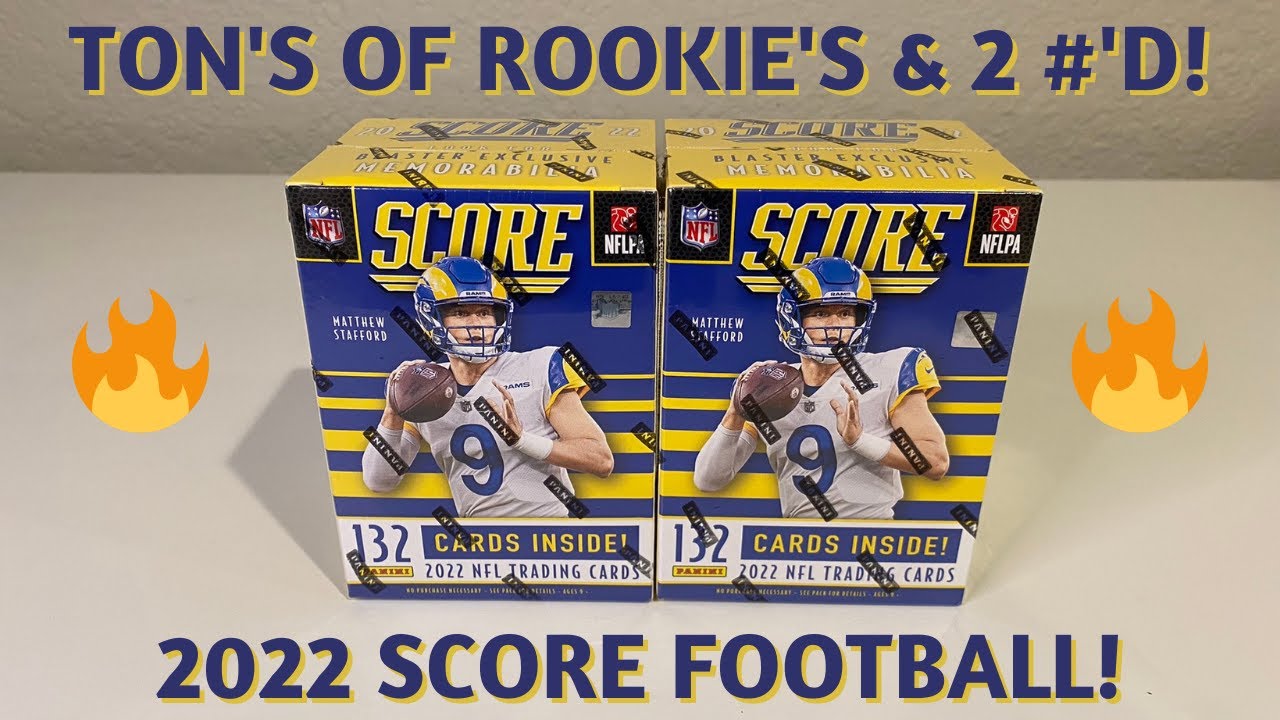 REVIEW OF 2022 SCORE FOOTBALL - BLASTER BOX! - TONS OF ROOKIES! - YouTube