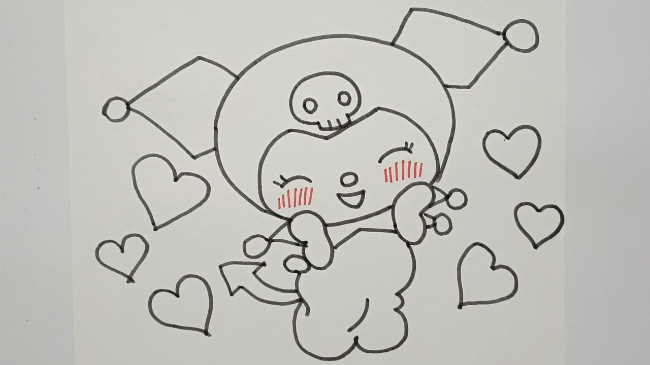 How to Draw Kuromi Easy | Kuromi from Hello Kitty Drawing - YouTube
