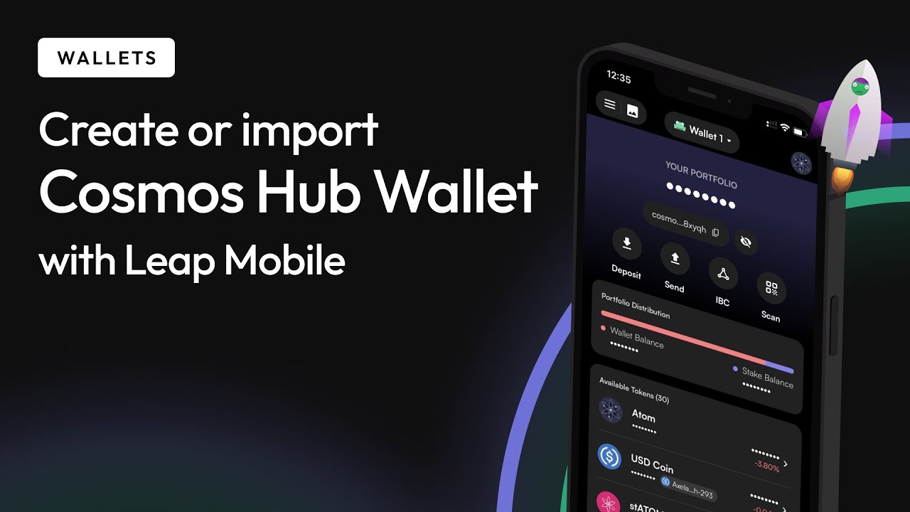 Import Cosmos Hub Mobile Wallet into Leap Wallet Mobile App - YouTube