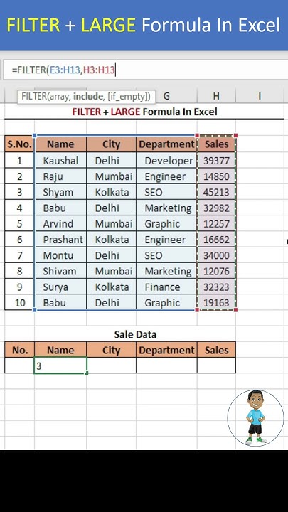 Filter Large Formula In Excel Excel Exceltips Shorts Exceltips