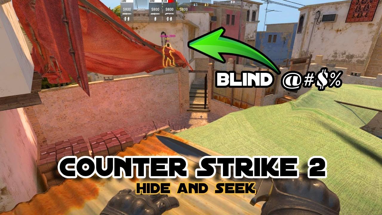 cs2 hide and seek moments the blind dummy - YouTube
