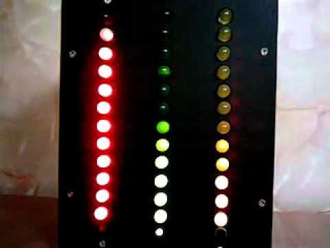 Led color light organ with pic 16F628A - YouTube