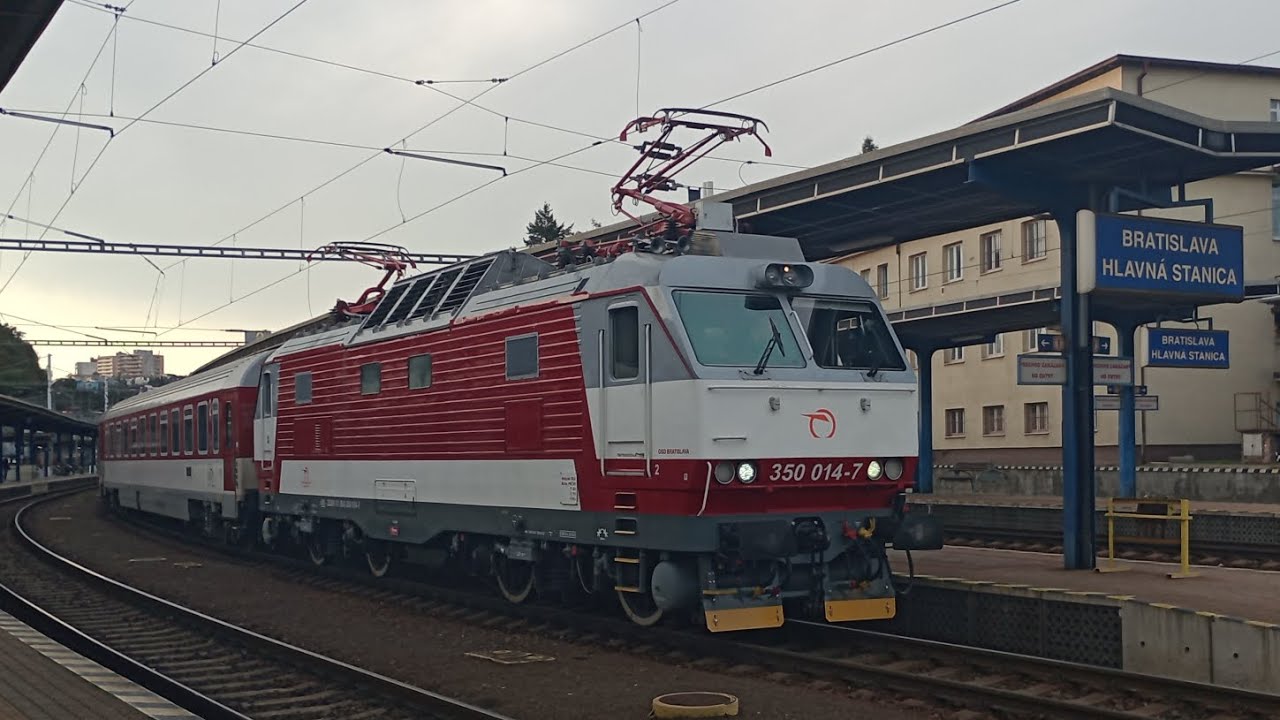 ZSSK 350 014-es gorillája indul Žilina-n át Košice felé Bratislava ...