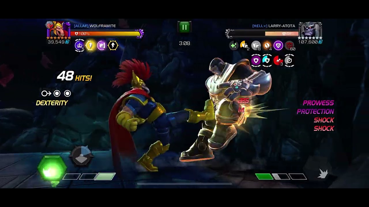 MCoC Beta Ray Bill vs Deathless Thanos on node 38 (sugar pill, ebb flow ...