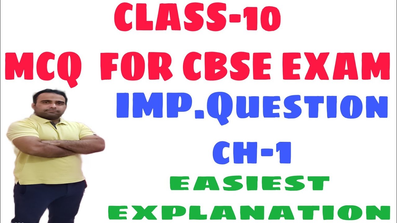 MCQs for CBSE Exam for class -10 /Maths Chapter -1/ Important Questions ...