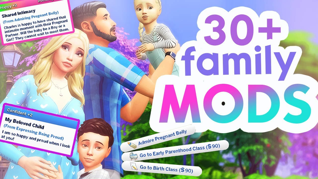 NEW AUG 2020 MODS FOR REALISTIC GAME PLAY👩‍👩‍👧‍👧 | FAMILY MODS & CC W ...