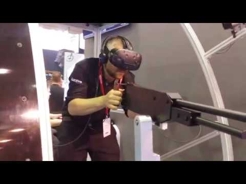 Cursive Helicopter Gunner Trainer Simulator - ITEC 2017 - YouTube