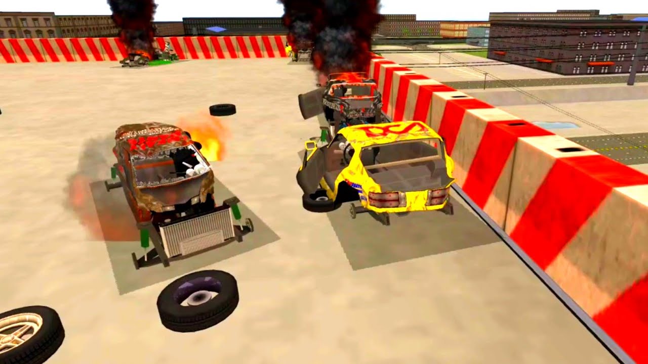 Demolition Derby 3 Gameplay || 6 Laps Race On Curves Tension Track ...