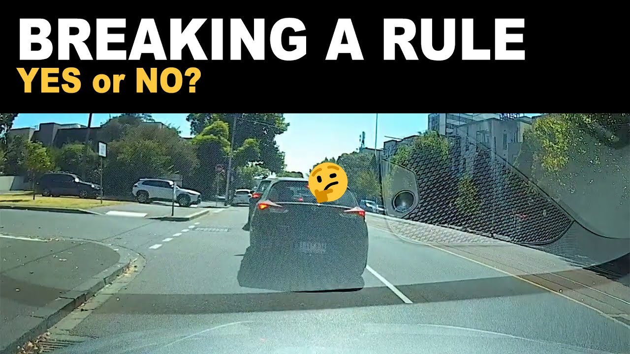 Is the driver in-front breaking a road rule? - YouTube