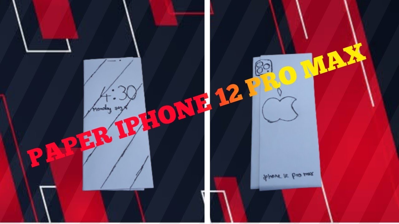 HOW TO MAKE PAPER IPHONE 12 PRO MAX - YouTube