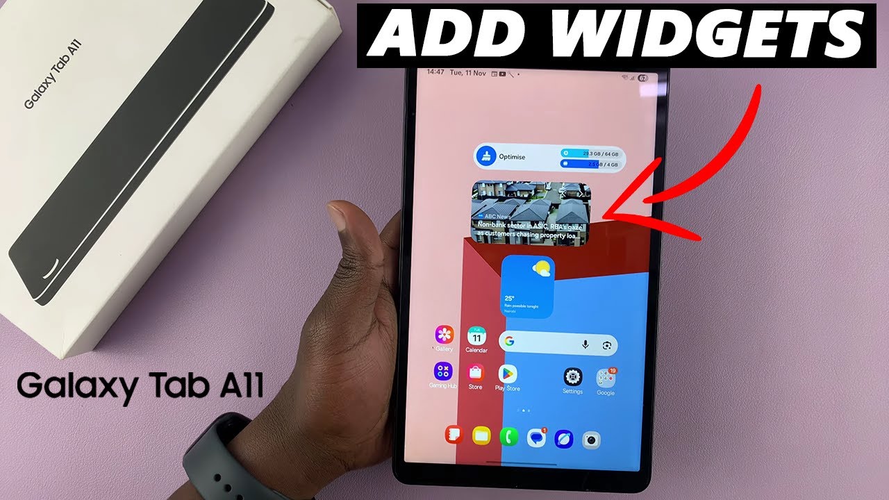 How To Add Widgets To Home Screen On Samsung Galaxy Tab A11 - YouTube
