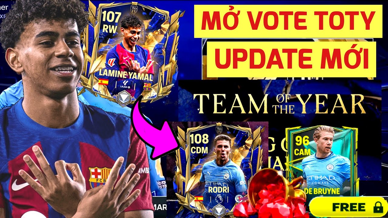 🔥 BÌNH CHỌN CẦU THỦ TOTY EA FC 25 | CÁC CẬP NHẬT MỚI FC MOBILE 25 ...