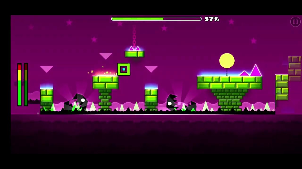 geometry dash new hard level with all golden points... - YouTube