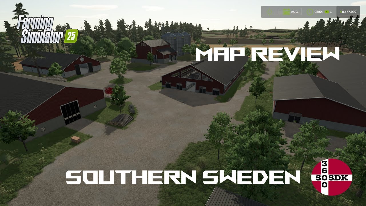 Southern Sweden Map Review. Dansk Farming Simulator 25 - YouTube