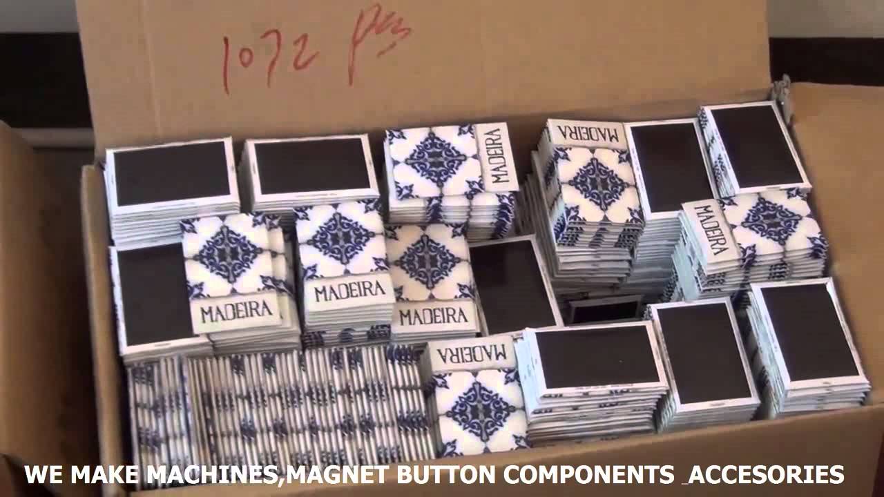 Magnet button production line using Pneumatic machine - YouTube