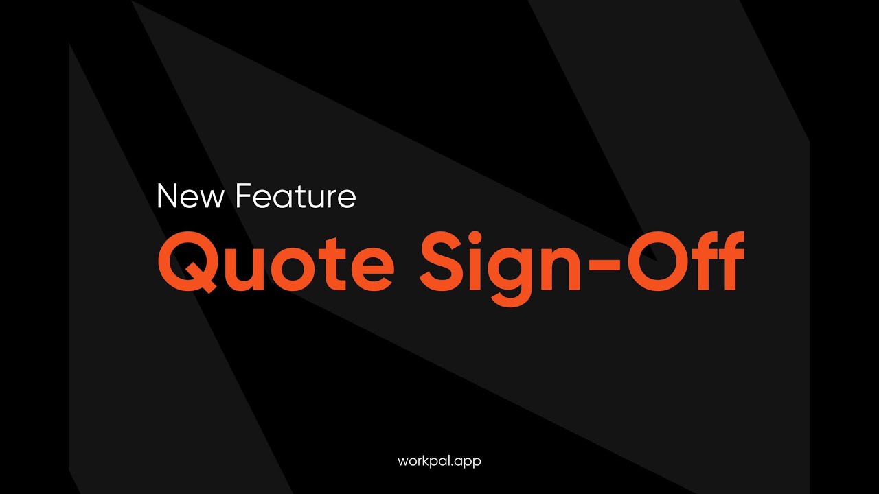 Quote Sign-Off - YouTube