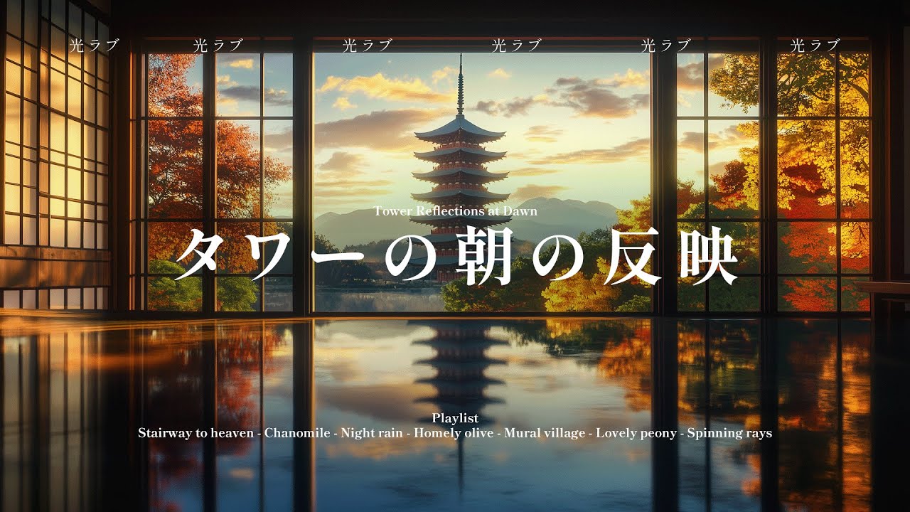 Hikari Relaxing Piano: A Ghibli Morning タワーの朝の反映 | A Dreamy Autumn ...