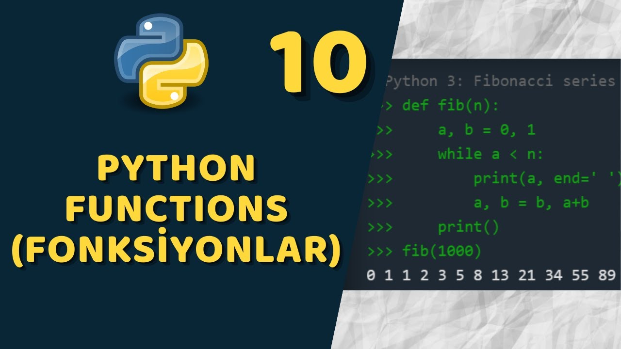 10 Python Functions Fonksiyonlar Youtube