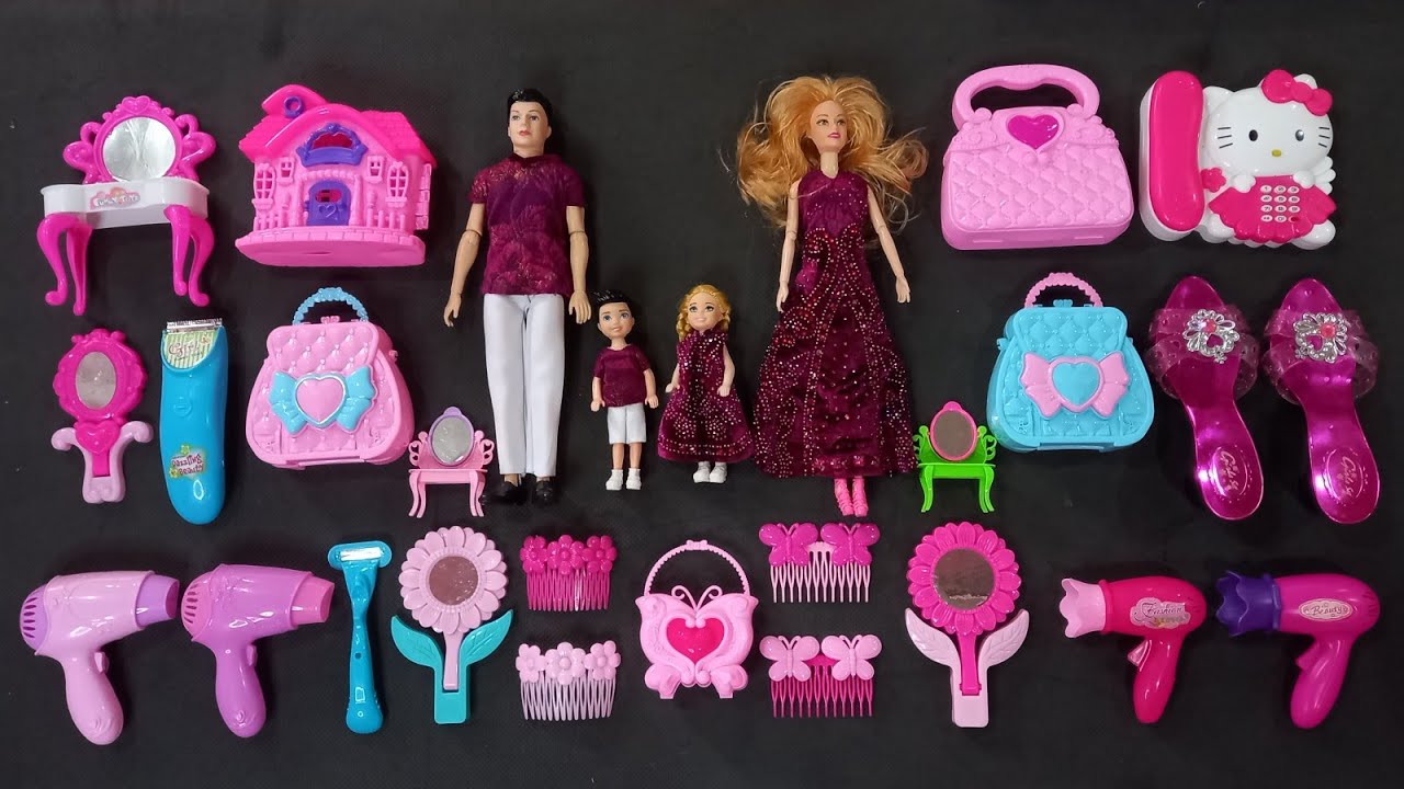 Hello Kitty Toys | 10 Minutes Satisfying with Unboxing Maroon Barbie ...