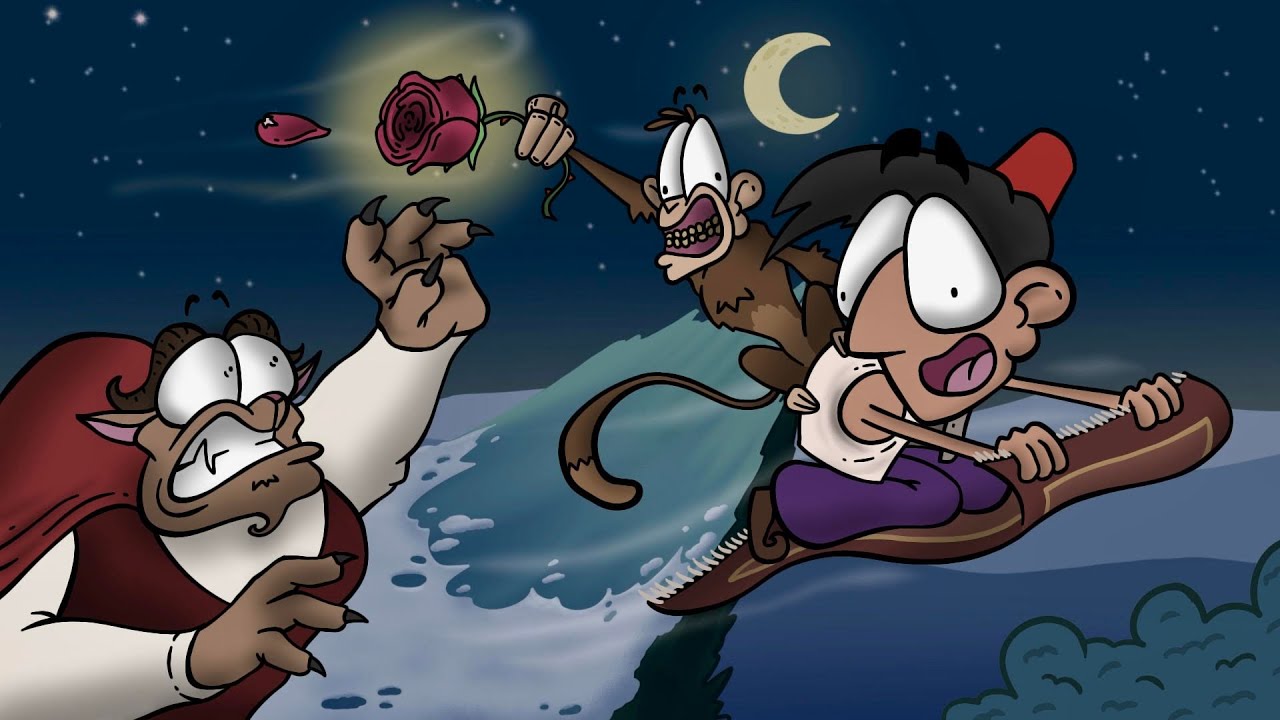 Beauty and the Beast & Aladdin Parody Animation | Toontree Compilation ...