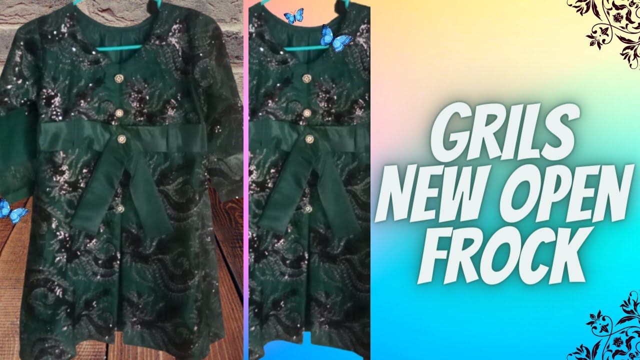 Open Frock Cutting And Stitching Front | Open Slit Kurti | open Gown ...