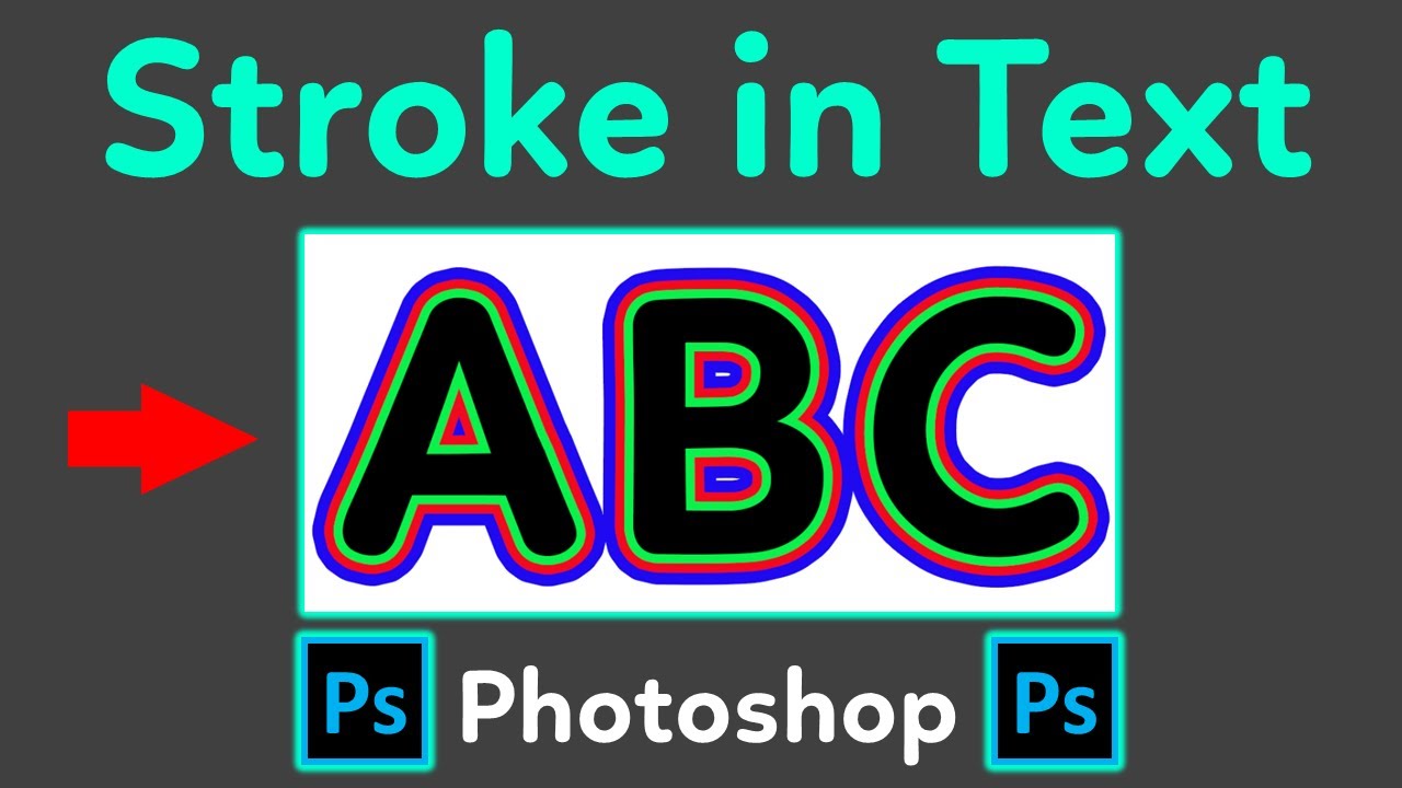 How to add stroke in text in Photoshop | Photoshop stroke tutorial for ...