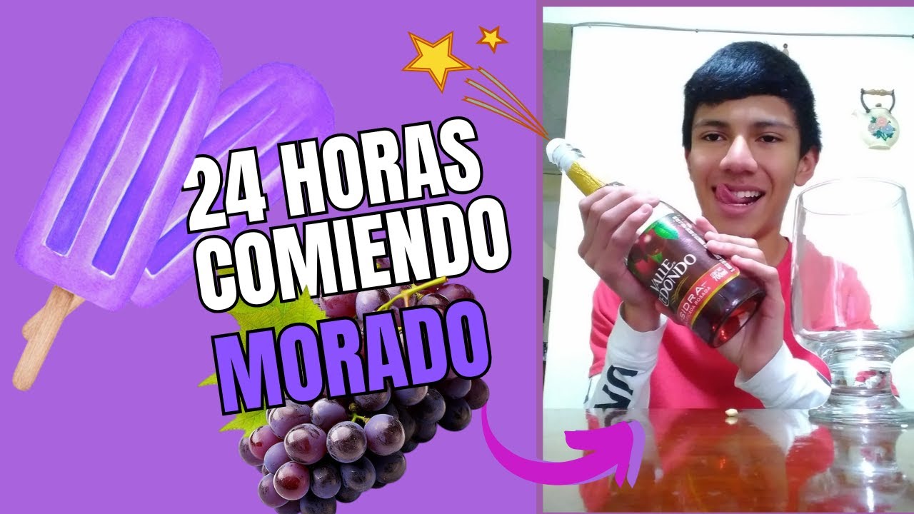 24 HORAS COMIENDO MORADO : ¡Desafío de Comida Púrpura! | Study Sam - YouTube