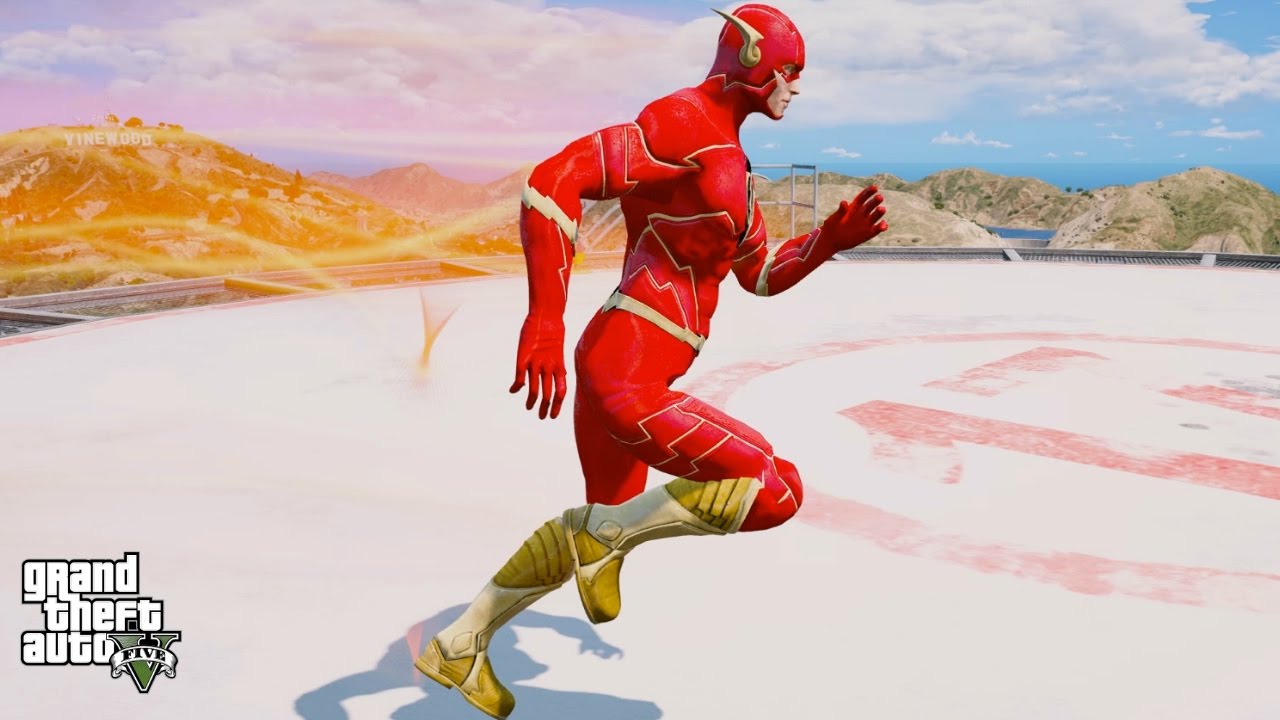GTA 5 Mods-NEW FLASH MOD w/ SUPER SPEED! GTA 5 Flash Mod Gameplay! (GTA ...