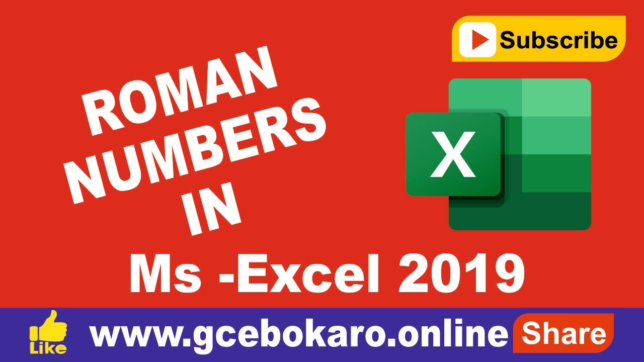 Roman Numbers In Ms Excel YouTube roman-numbers-in-ms-excel-youtube