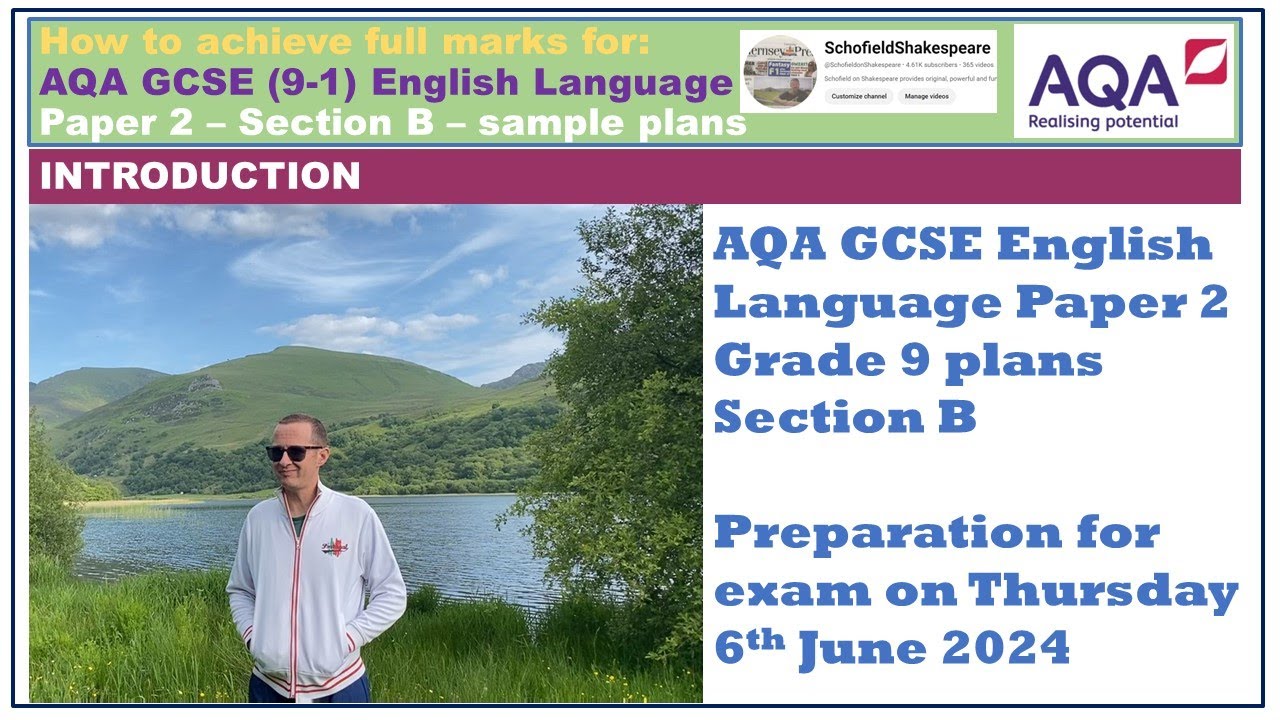 Sample Grade 9 Plans: Paper 2 Section B - AQA GCSE English Language ...