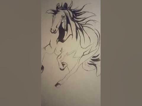 #картина #рисунок #лошадь #краски - YouTube