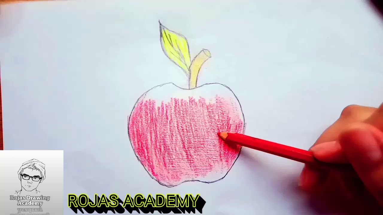 How to draw a apple step by step (very easy ) ll art video - YouTube