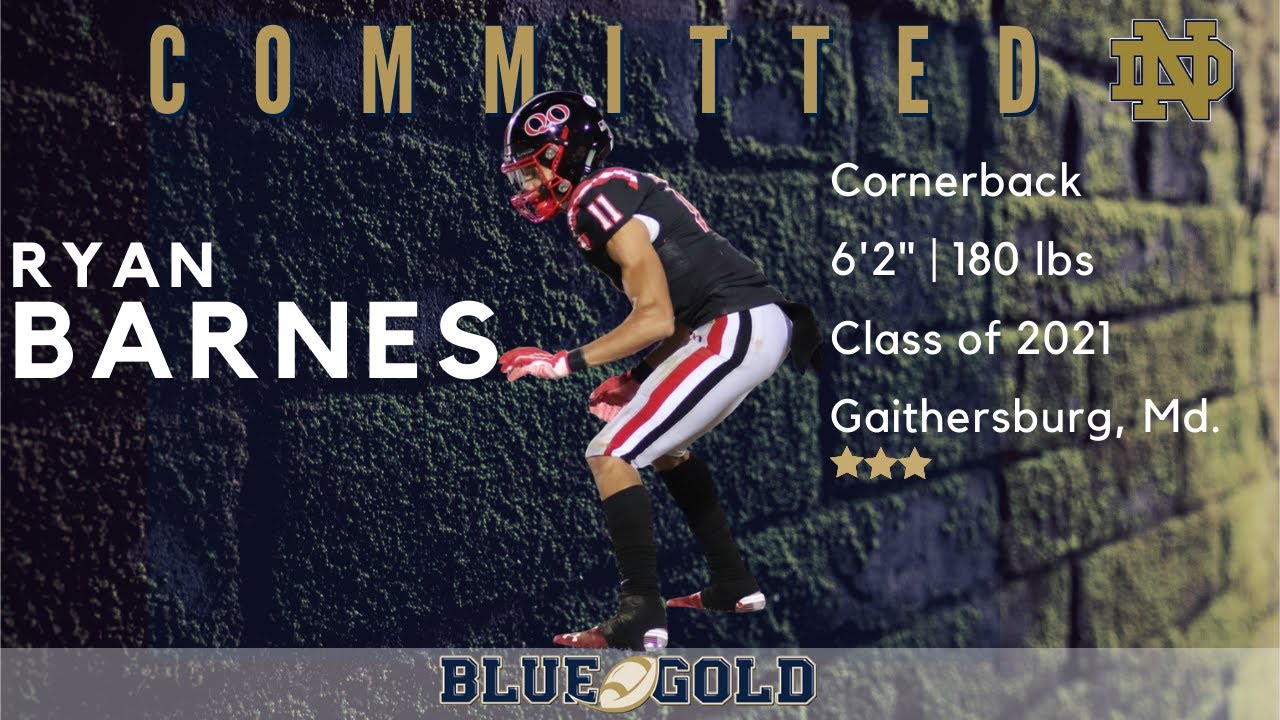 5 Thoughts On New Notre Dame CB Commit Ryan Barnes - YouTube