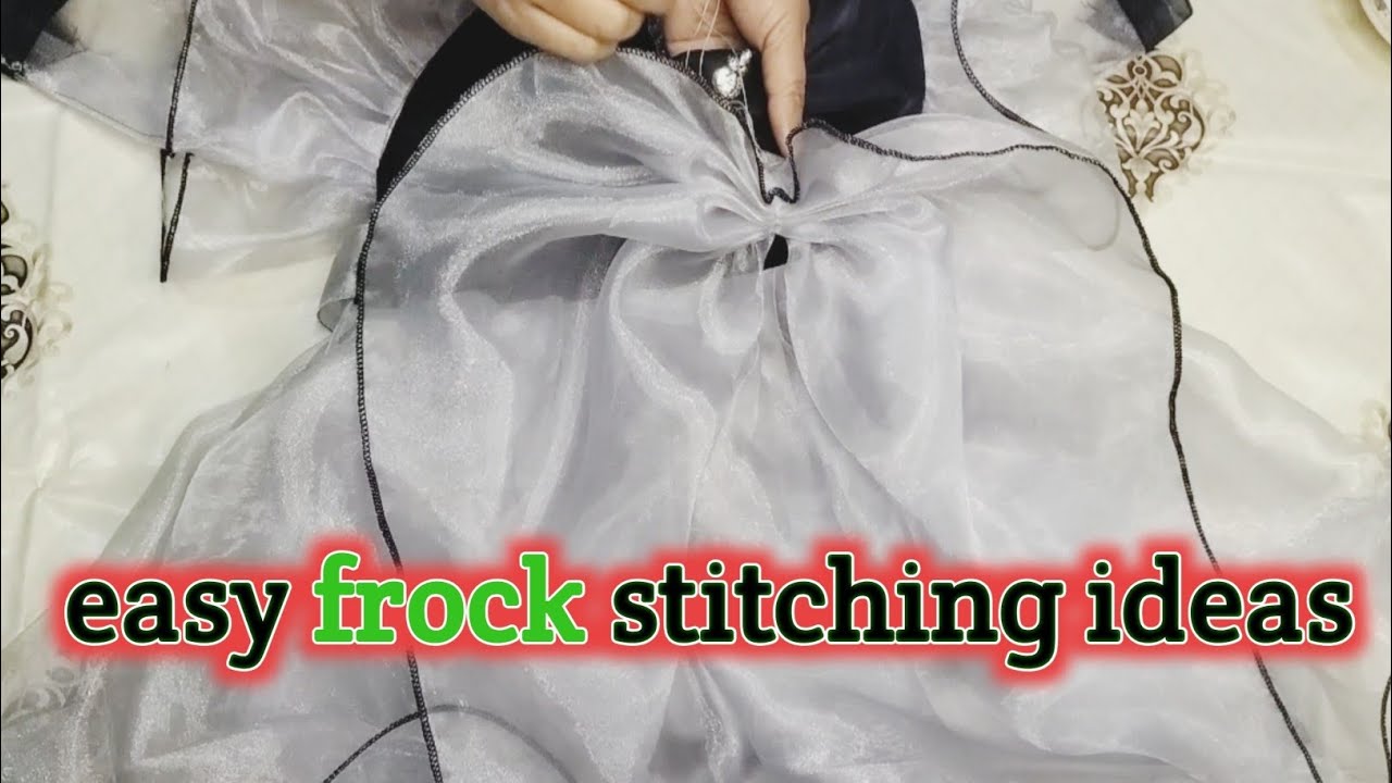How to stitch net frock for baby girl //stitching ideas - YouTube