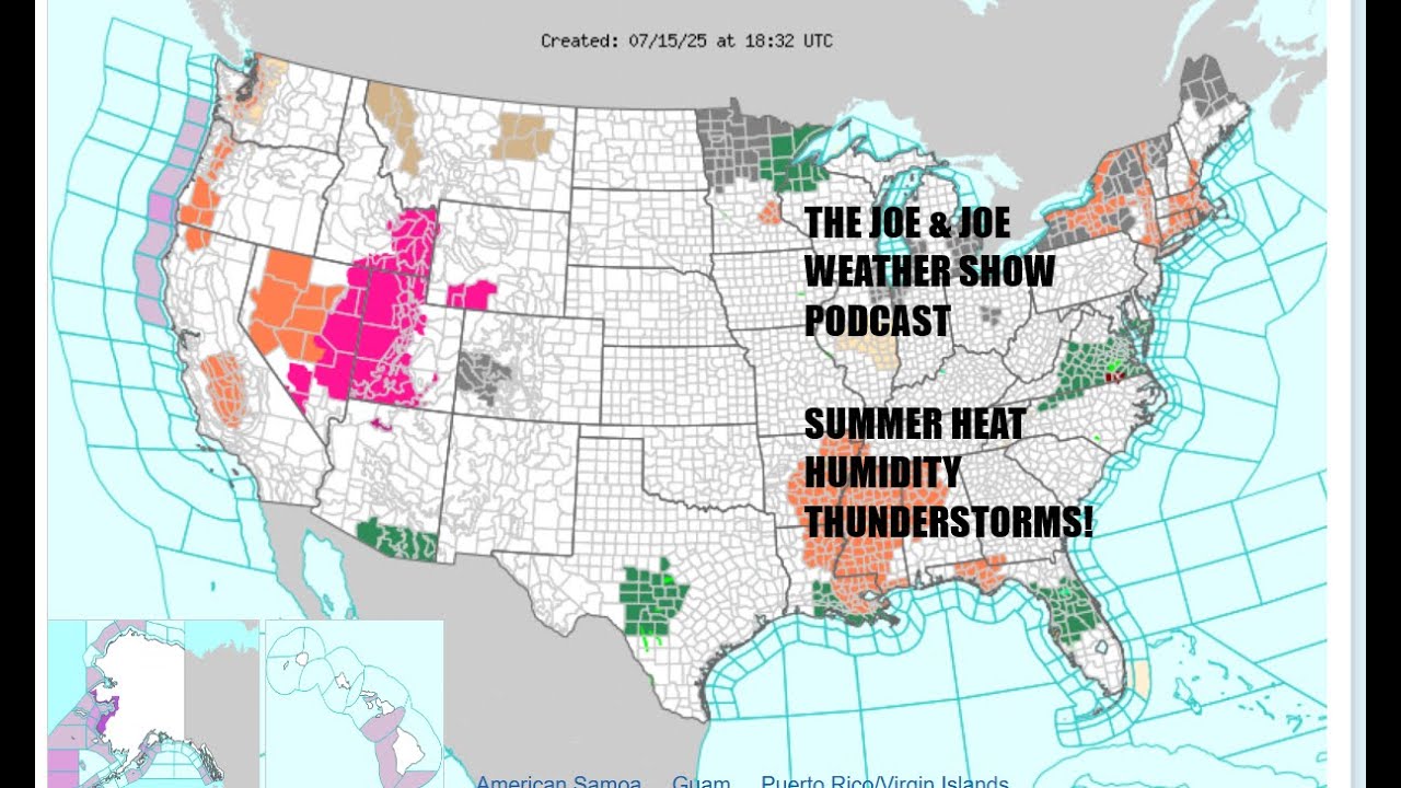 Joe & Joe Weather Show Summer Heat Humidity Thunderstorms Into Friday ...