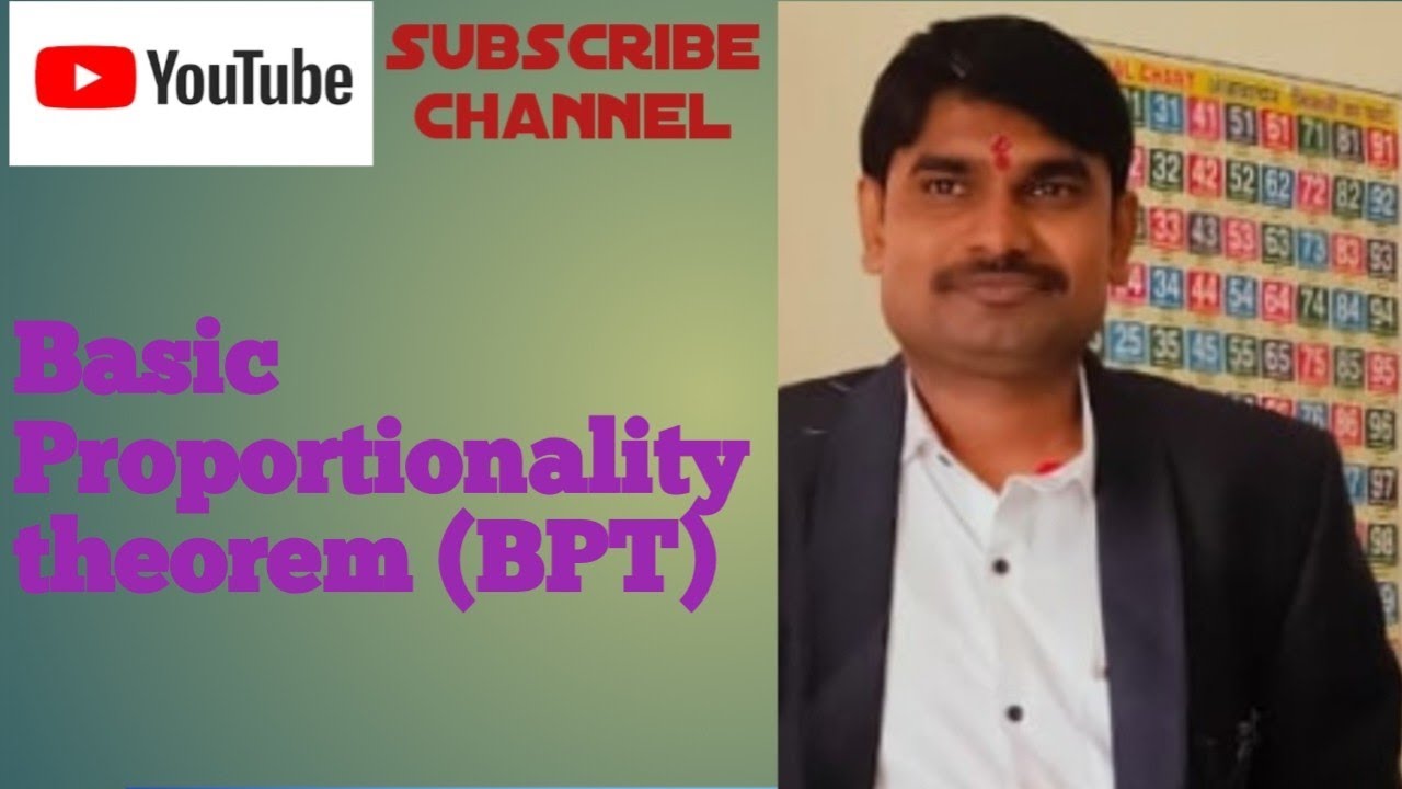 10th Std Mathematics Part -2 Basic Proportionality theorem (BPT) - YouTube