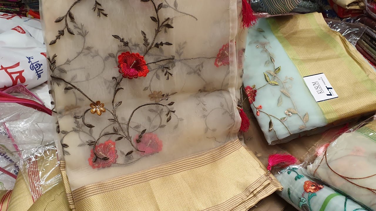 Exclusive design popular moshlin saree best price - YouTube