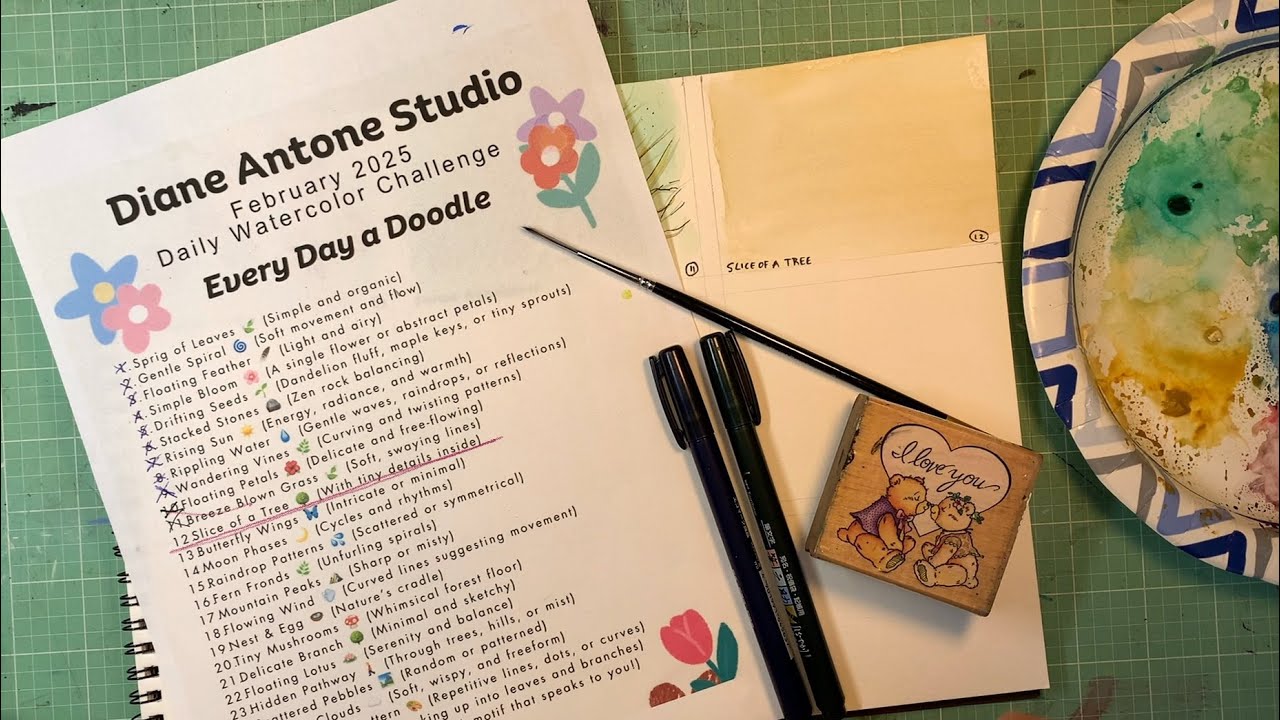 Slice Of A Tree - Every Day A Doodle (Feb ‘25) Diane Antone Studio ...