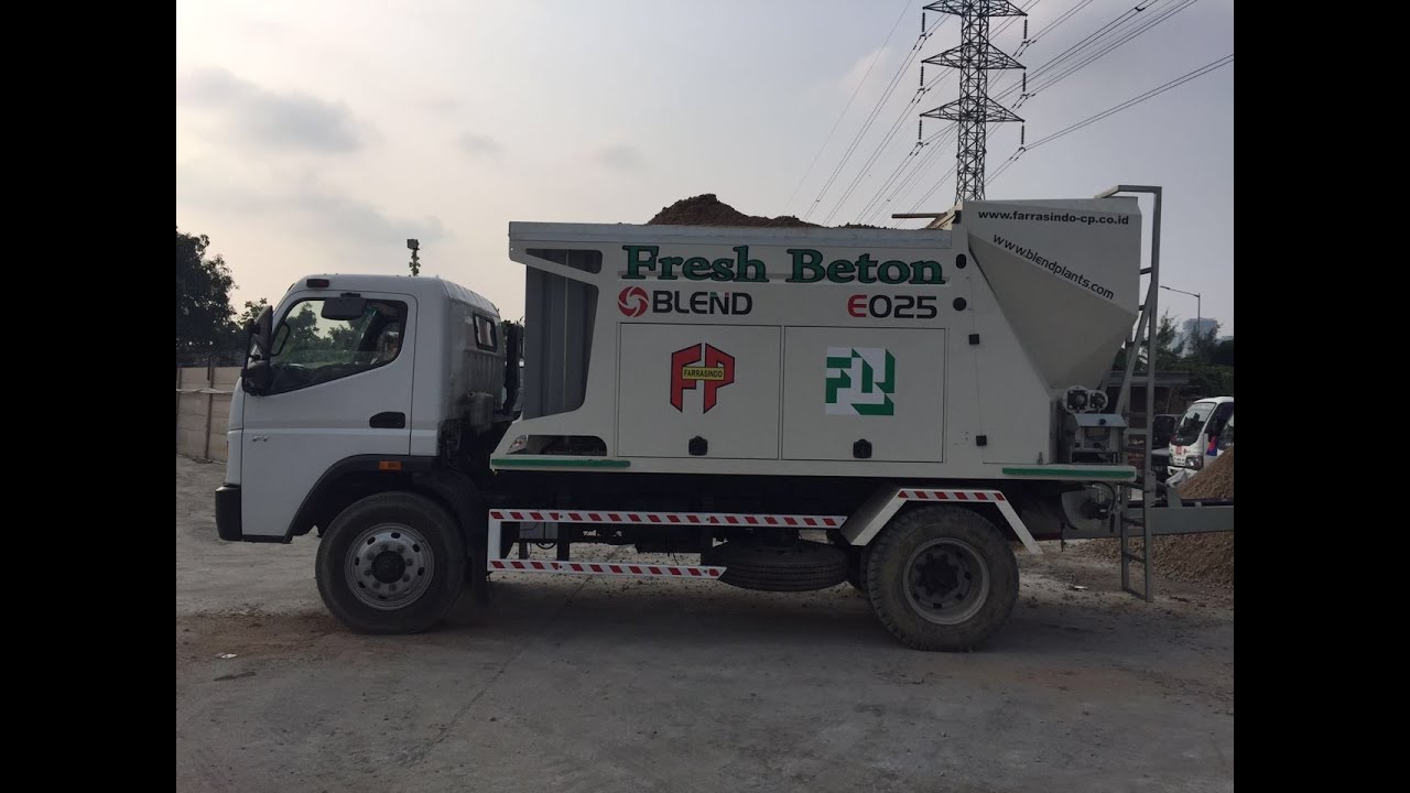 FRESH BETON INDONESIA MOBILE CONCRETE PLANT BLEND E025 - YouTube