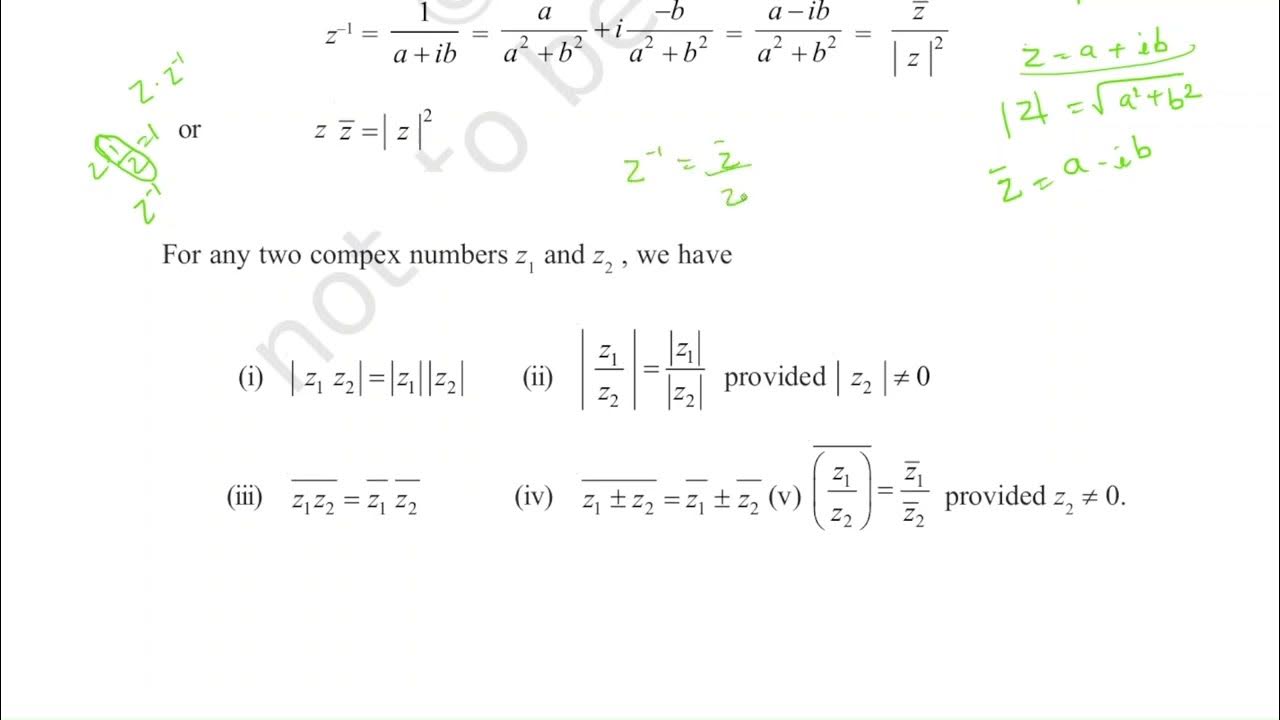 #modulus and conjugate of complex numbers - YouTube