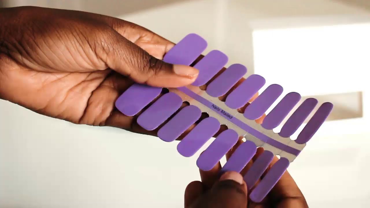 Quick Nails Mailed Application Video of Nail Wrap Strips - YouTube