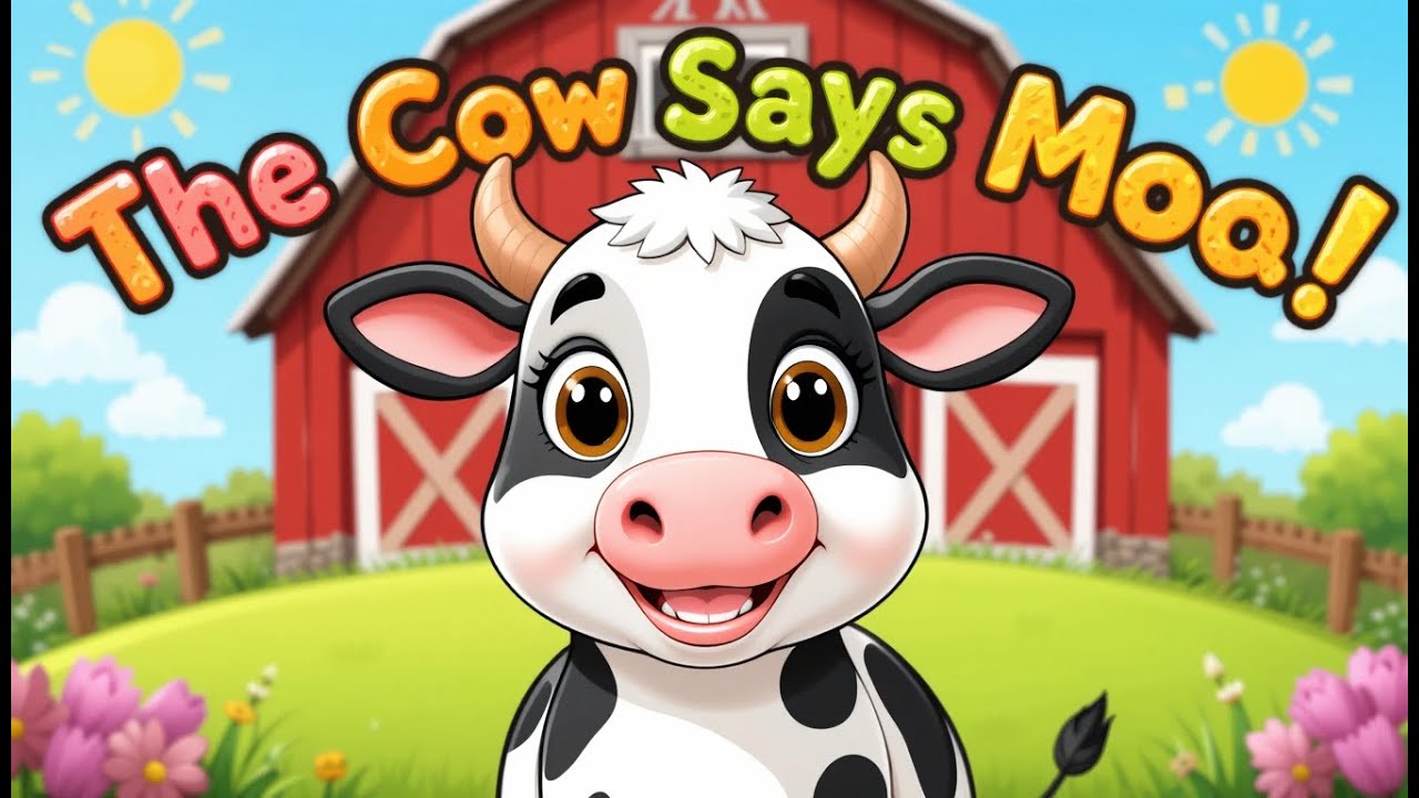 The Cow Says Moo 🐮 | Fun Farm Animal Song for Kids | Learn Animal ...
