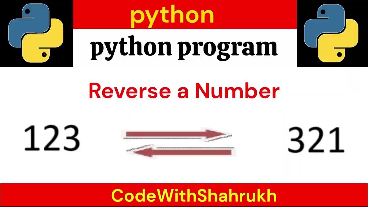 Python Program Reverse A Number In Python Youtube