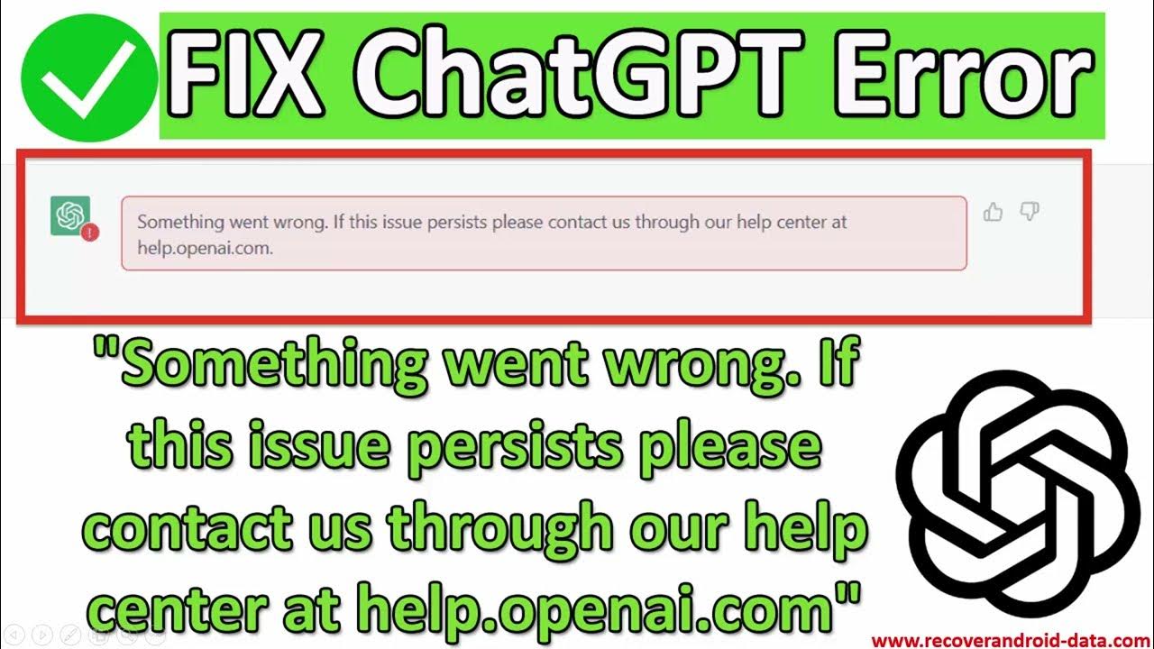 Fix ChatGPT "Something went wrong. Please contact us through our help center at help.openai.com ...