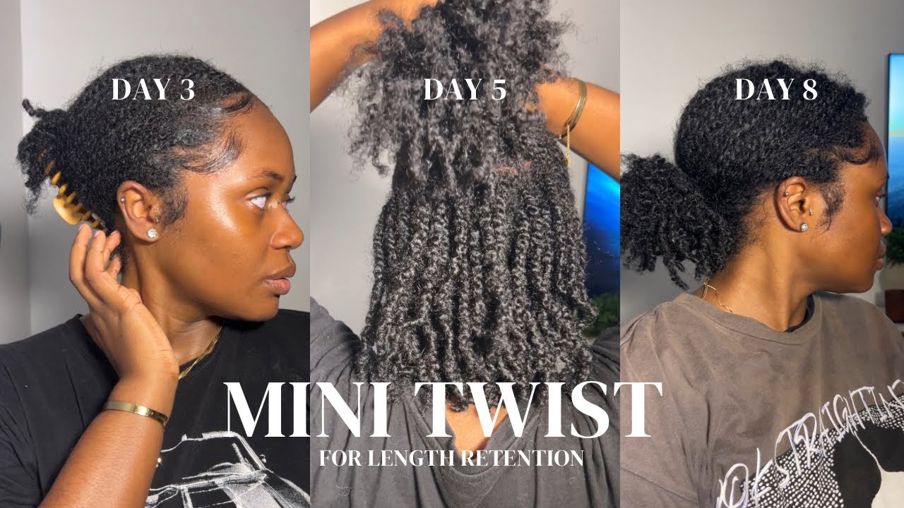 MINI TWIST ON NATURAL HAIR FROM START TO FINISH | Protective style for ...