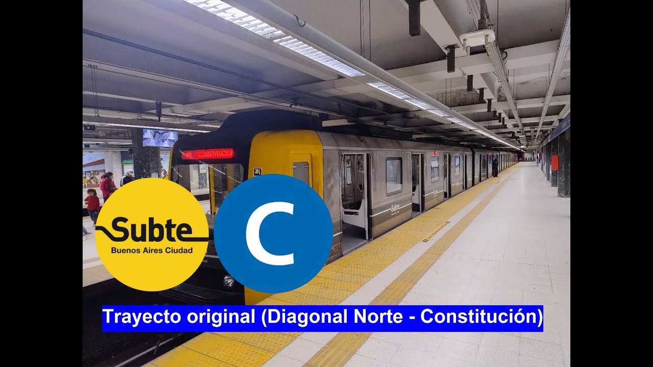 Subte Línea C - Trayecto original (Diagonal Norte - Constitución) - YouTube