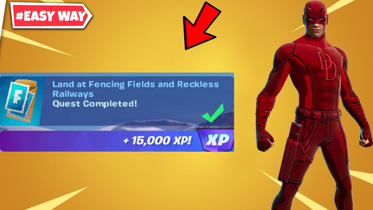 How to Easily Land at Fencing Field and Reckless Railways Fortnite | # ...