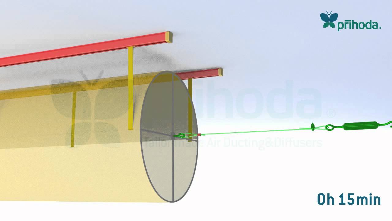 PRIHODA Fabric ducting Mounting Instruction Installation 4+7 - YouTube