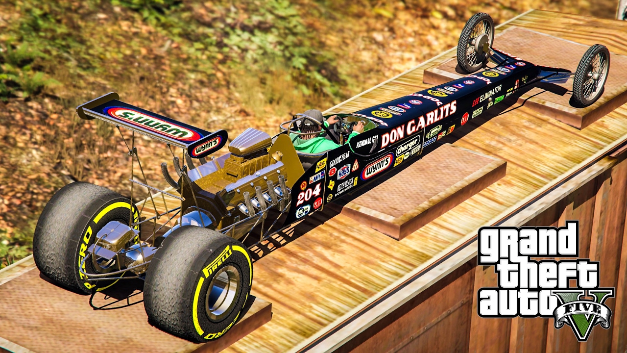 PojzPlaza - โคตรรถ Drag หน้าโคตรยาว (Dragster MOD GTA5) - YouTube