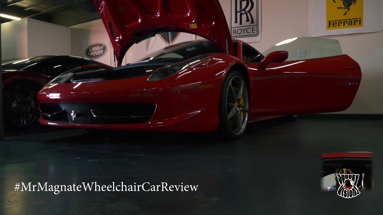 Ferrari 458 and wheelchair user. $100,000 car - YouTube